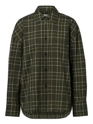 TOTEME Checked Cotton Shirt - Green
