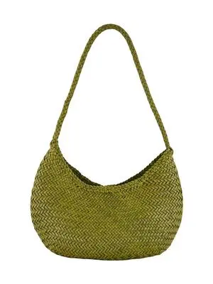 Dragon Diffusion Woven Leather Mini Tote - Green