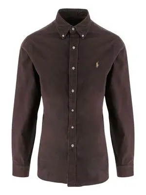 Polo Ralph Lauren Polo Ralph Lauren Shirt With Buttons And Pony Embroidery Brown