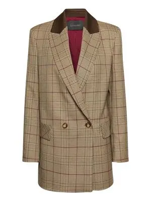ELENA MIRO` Elena Miro Double-breasted Blazer - Beige