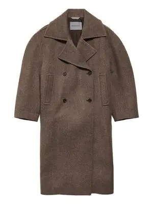 Balenciaga Balenciaga Long Cocoon Coat Brown