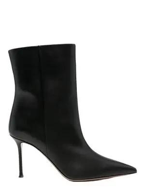 AQUAZZURA Harper Leather Boots - Black