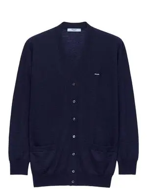 Prada Cashmere V-neck Cardigan - Blue