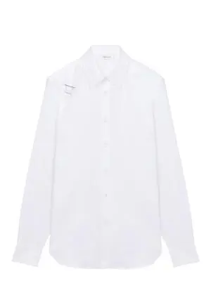 Alexander McQueen Skull Jacquard Harness Shirt - Optical White