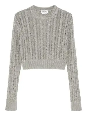 ALEXANDER MCQUEEN MCQUEEN Metallic Cable Knit Jumper