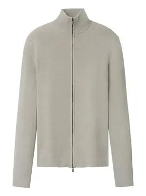 Fear Of God Rib Knit Zip Up Jacket - Grey