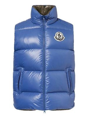 Moncler Belice Logo-badge Padded Gilet - Blue