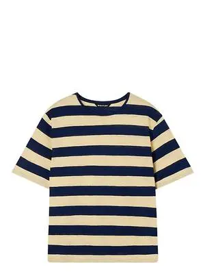 Whistles Wide Stripe Cotton T-shirt - Blue