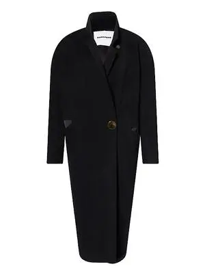 DARKPARK Longline Cashmere And Wool Blend Coat - Black