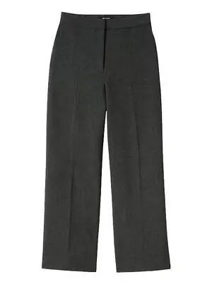 Whistles High-rise Straight-leg Stretch-woven Trousers - Grey