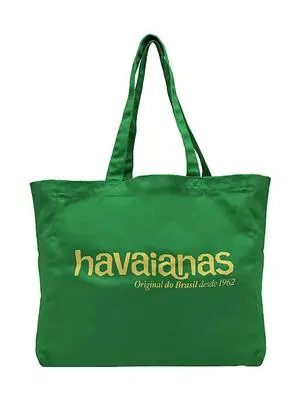 Havaianas Branded Cotton-blend Beach Bag - Green