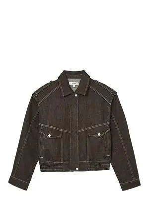REISS Reiss Blair Relaxed-Fit Stretch-Denim Jacket
