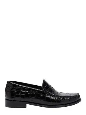Whistles Manny Leather Loafers - Black