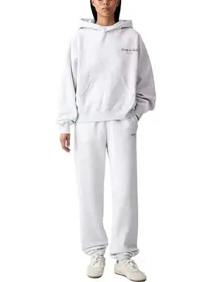 SPORTY & RICH Logo-print Drawstring Track Pants - Grey