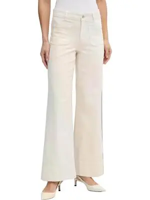 OUI Wide Leg Front Pocket Jeans - Neutrals