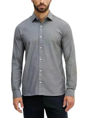 MOS MOSH Buttoned Long-sleeve Shirt - Grey