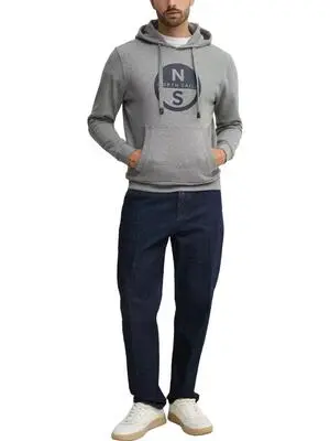 NORTH SAILS Logo Hooded Knitwear - Grey