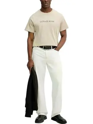Michael Kors Logo-lettering T-shirt - Neutrals