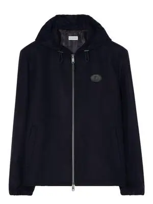 Burberry Cashmere Newport Hooded Jacket - Navy
