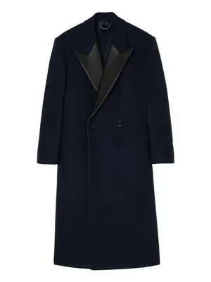Burberry Tailored Wool Coat - Navy