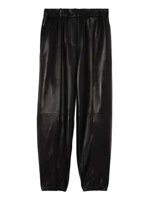 BURBERRY Burberry Leather Jogging Pants