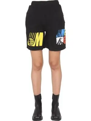 MARKET Logo-printed Bermuda Shorts - Black