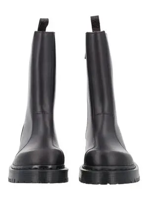 Dr. Martens Chunky Lug Sole Leather Boots - Black