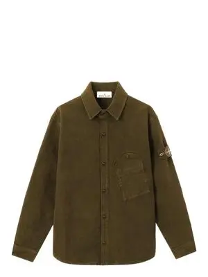 Stone Island Cotton Snap-front Jacket - Verde