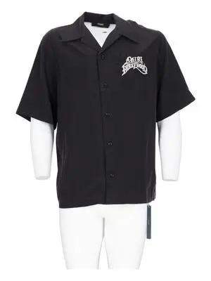Amiri Modal-blend Button-down Shirt - Black