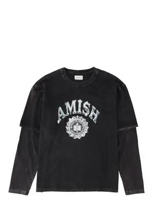 AMISH SUPPLIES Logo Graphic T-shirt For - Black