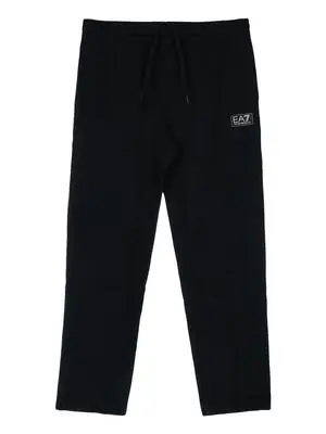 E.A.7 E. A.7 Train Refined Paint Effect Cotton Pants For - Uc001-black