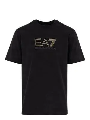 EA7 S Logo T-shirt - Black