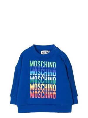 Moschino Mini Cotton Logo Sweatshirt - Blue