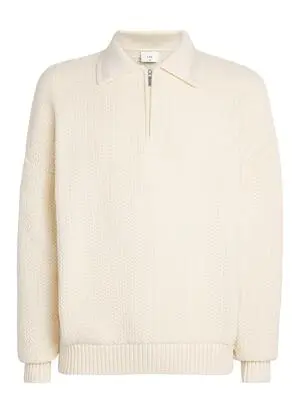 CHE CHÉ Cotton Orson Quarter-Zip Sweater
