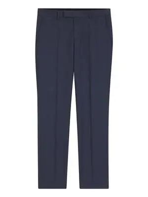 BOSS Virgin Wool Slim-fit Trousers - Light Blue