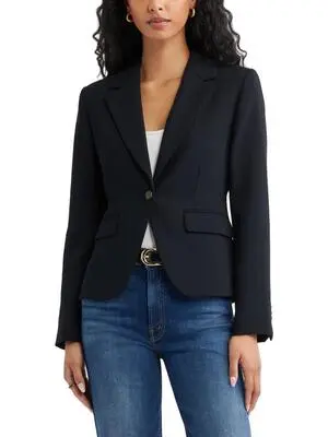 OPEN EDIT Curator Crepe Shrunken Blazer - Black