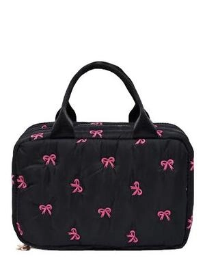 URBAN ESSENTIALS Quilted Bowtie Travel Organizer - Black