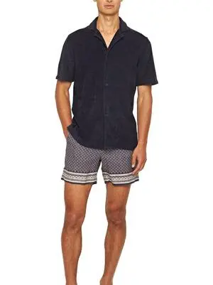 Orlebar Brown Orlebar Brown Bulldog Tailored-Fit Shorts With Exclusive Print Night Iris