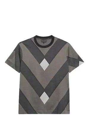 Emporio Armani Jacquard Knit Crewneck T-shirt - Navy