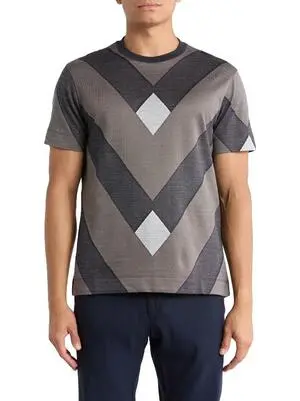 Emporio Armani Jacquard Knit Crewneck T-shirt - Navy