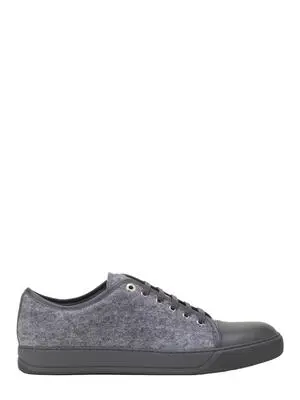 LANVIN Lanvin DBB1 Sneakers In Felt And Nappa Leather Light Grey
