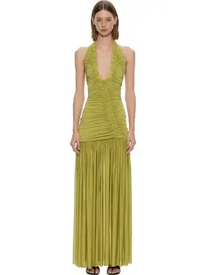 Christopher Esber CHRISTOPHER ESBER Orion Gown Limed-olive