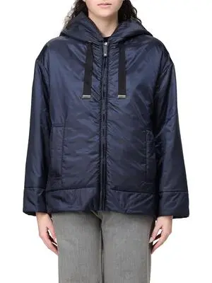 Max Mara Daria Hooded Nylon Puffer Jacket - Blue