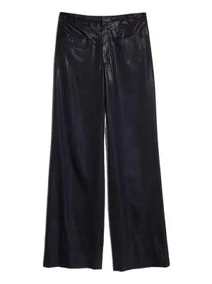 Gucci Pinstriped Wool Blend Pants - Blue