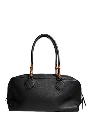 GUCCI Boston Bag With Bamboo Leather Handles