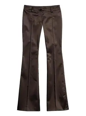 Gucci Stretch Acetate Duchesse Flare Pants - Brown