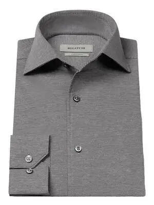 Allen Edmonds Bugatchi Oohcotton Devon Long-sleeve Shirt Black