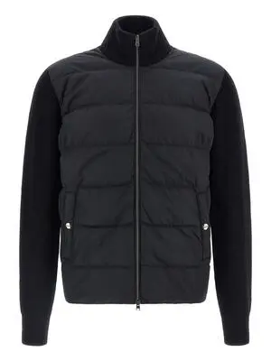 Herno Quilted Padded Hybrid Cardigan - Blue