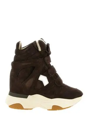 Isabel Marant Étoile Isabel Marant Balskee Suede High-Top Sneakers Brown