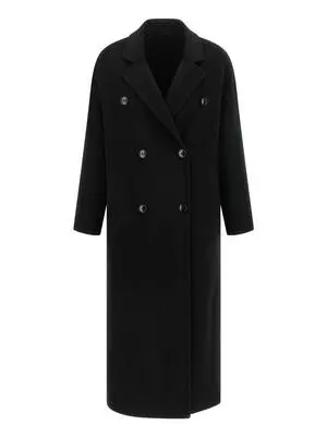 Loulou De Saison LOULOU DE SAISON Irvin Double-Breasted Wool And Cashmere Coat Black
